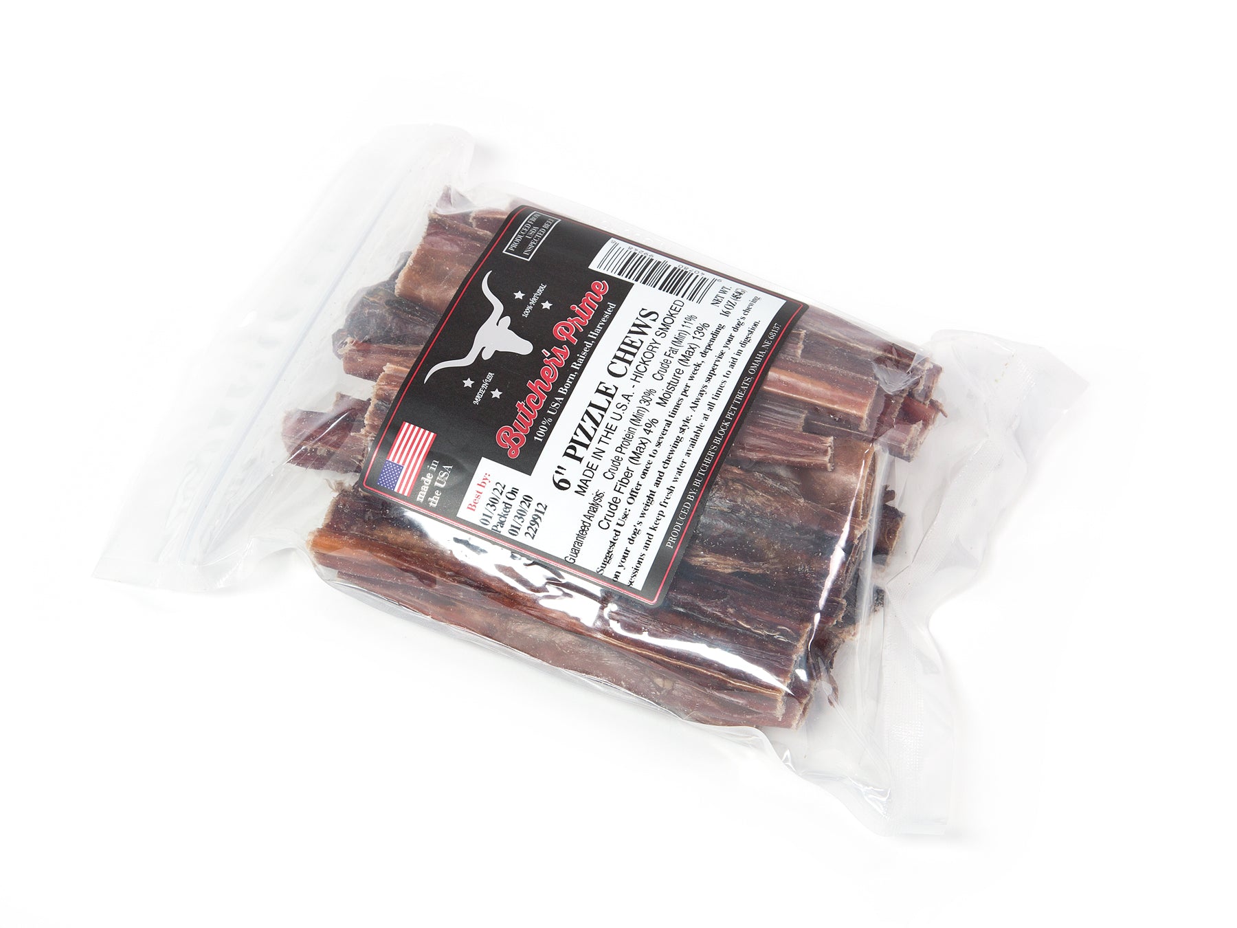 Butcher's Prime Pizzle Chews 6" (20 Pack) – Pro Bakery Bites
