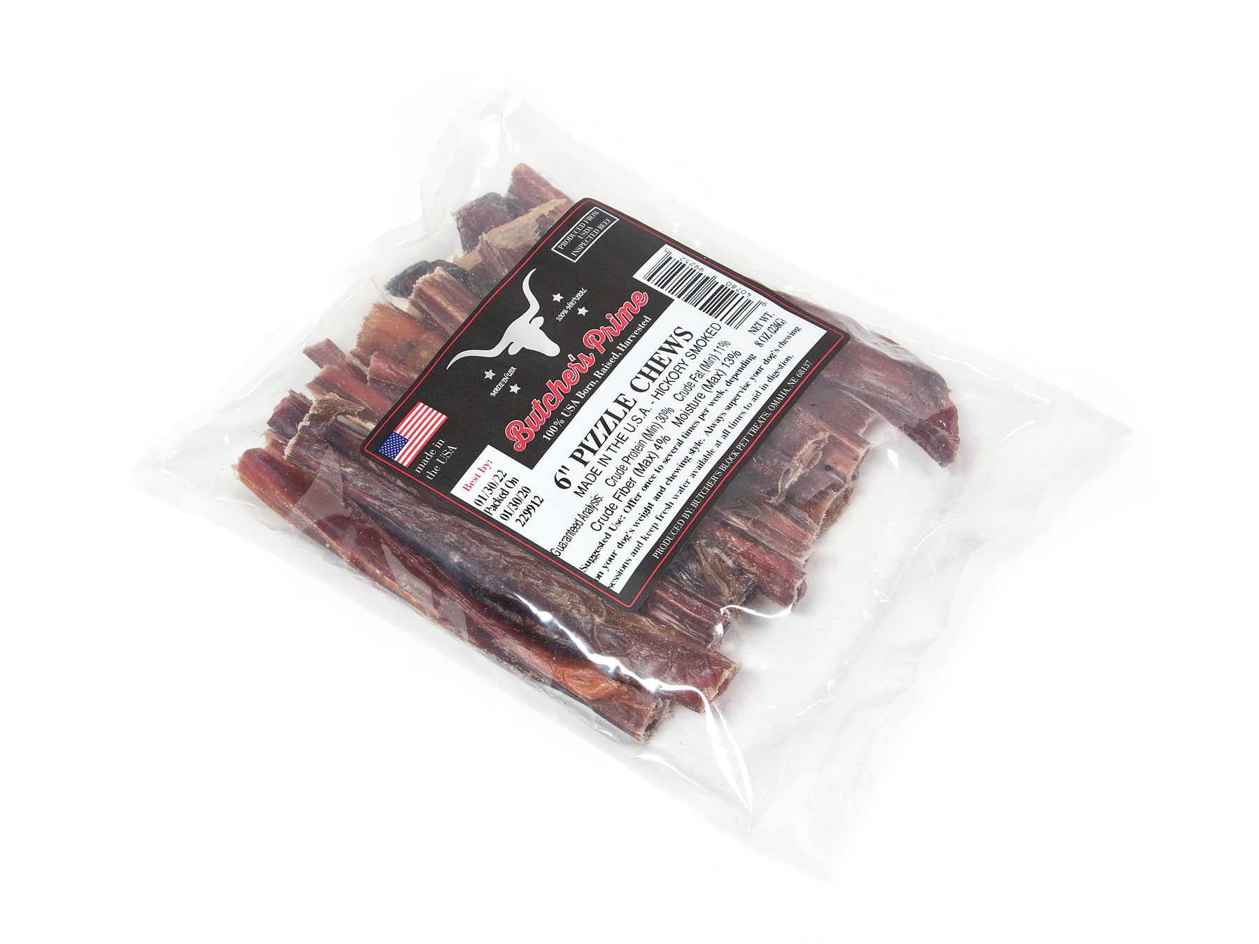 Butcher's Prime Pizzle Chews 6" (20 Pack) – Pro Bakery Bites